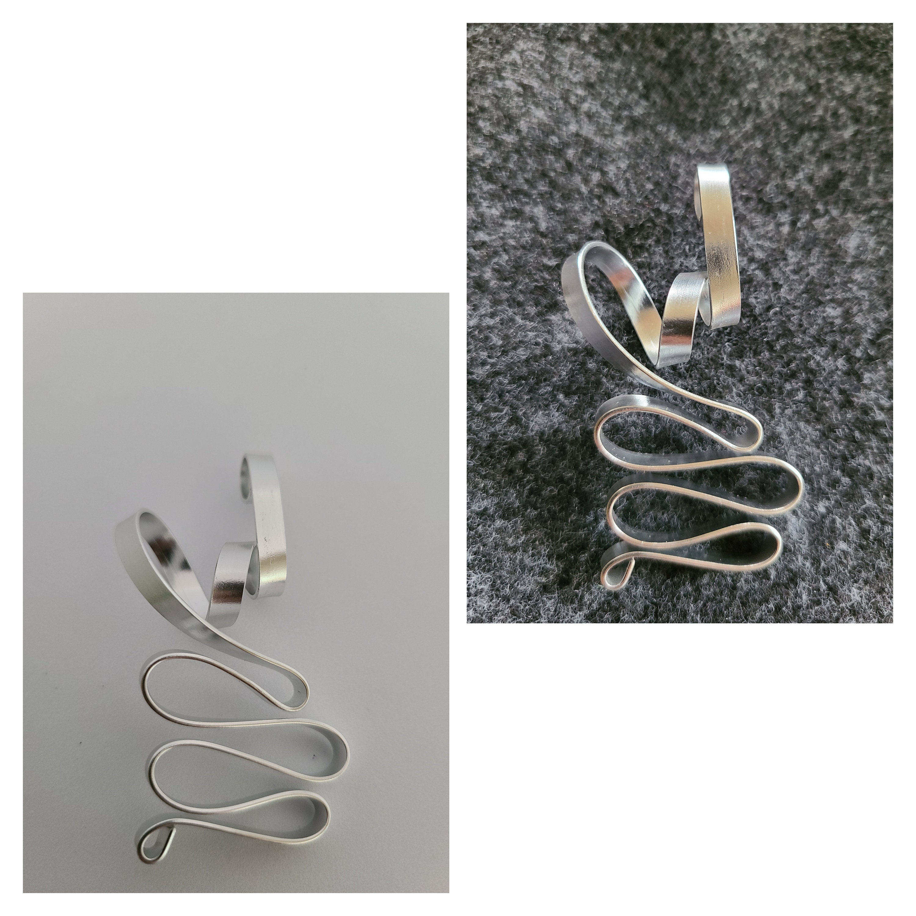 Beautiful Flat Silver Wire Pendant/necklace - Etsy