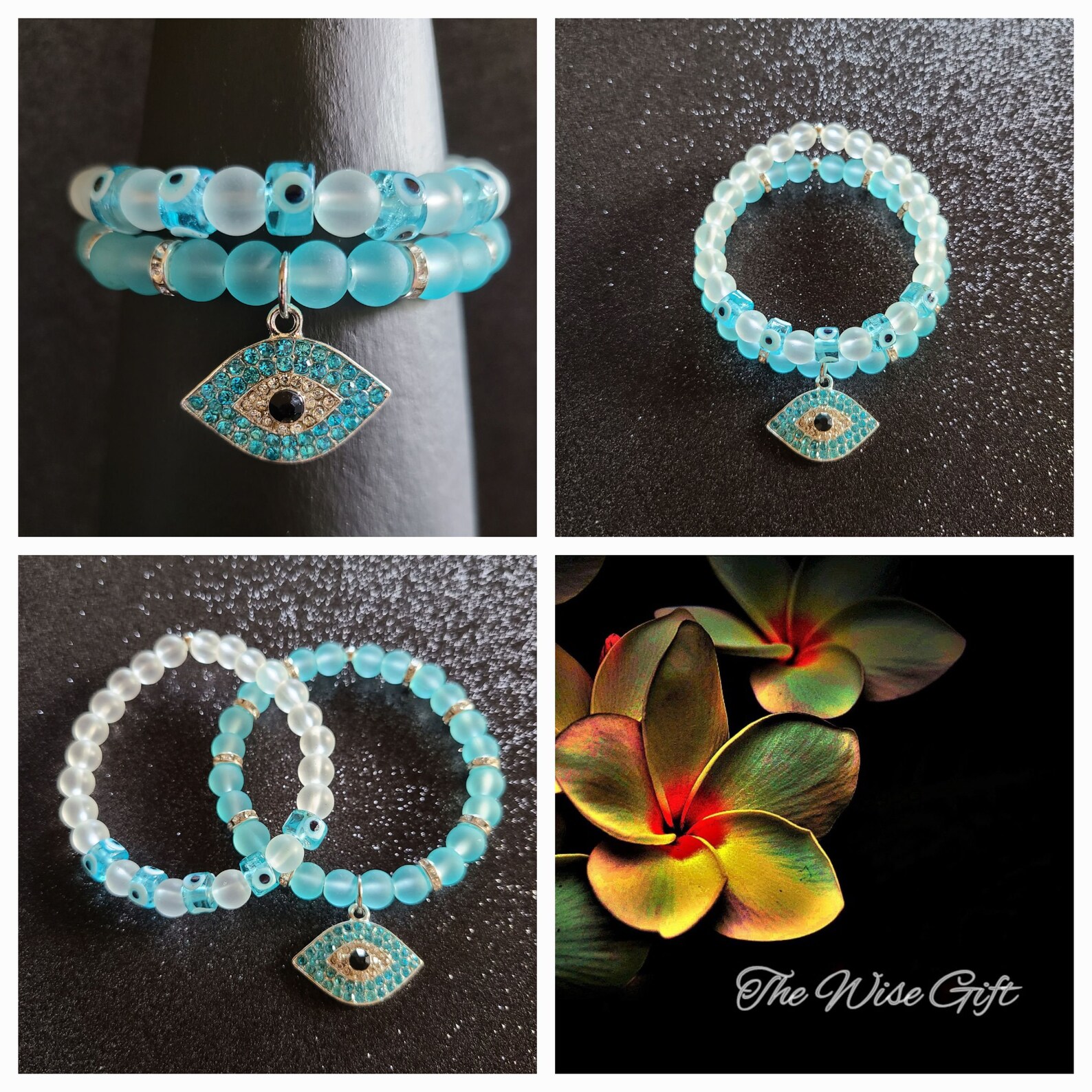 Adorable Evil Eye Beaded Stretch Bracelet Set, Evil Eye Jewelry, Evil ...