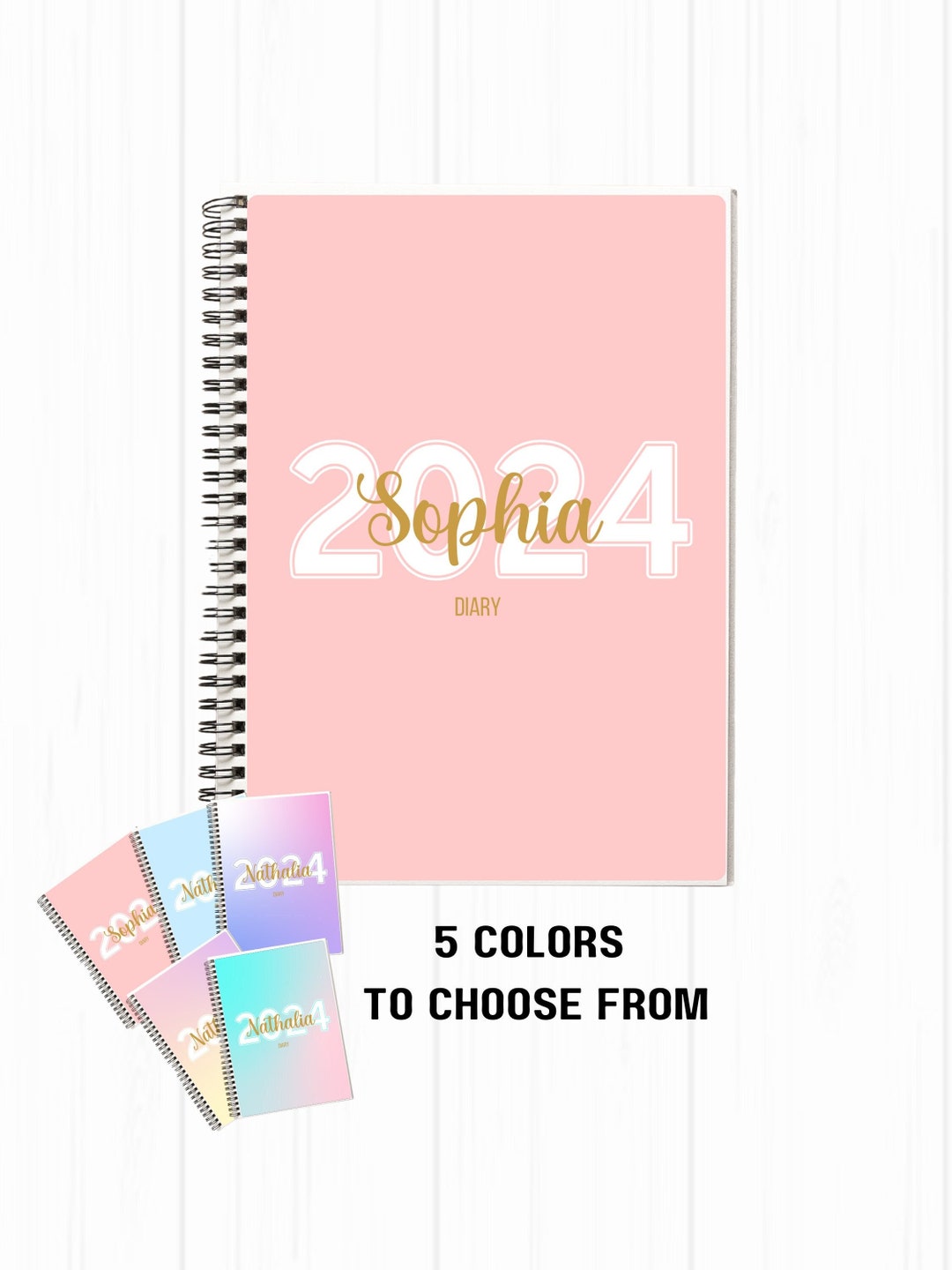 Personalised 2024 Diary Week to View Diary 2024 Diary in - Etsy