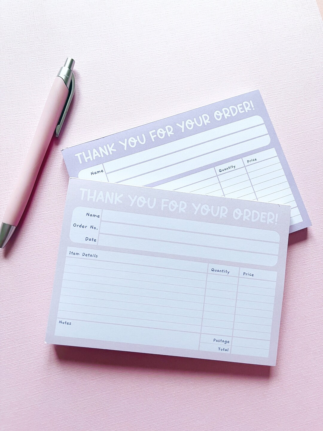 Small Business Invoice Notepad, A6 Tear-off Notepad, Small Business ...