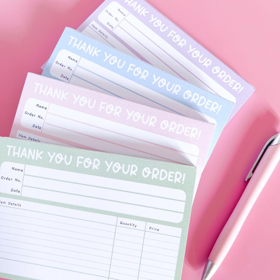 Small Business Invoice Notepad, A6 Tear-off Notepad, Small Business ...