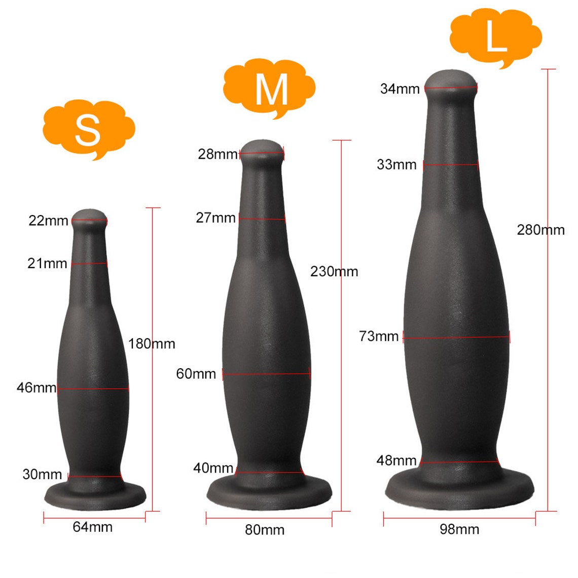 Wine Bottle Soft Silicone Long Anal Plug Suction Cup Dildo Etsy