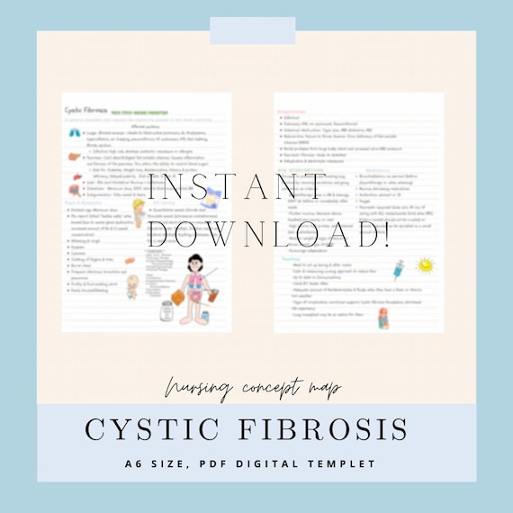 Cystic Fibrosis Nursing Concept Map | Etsy