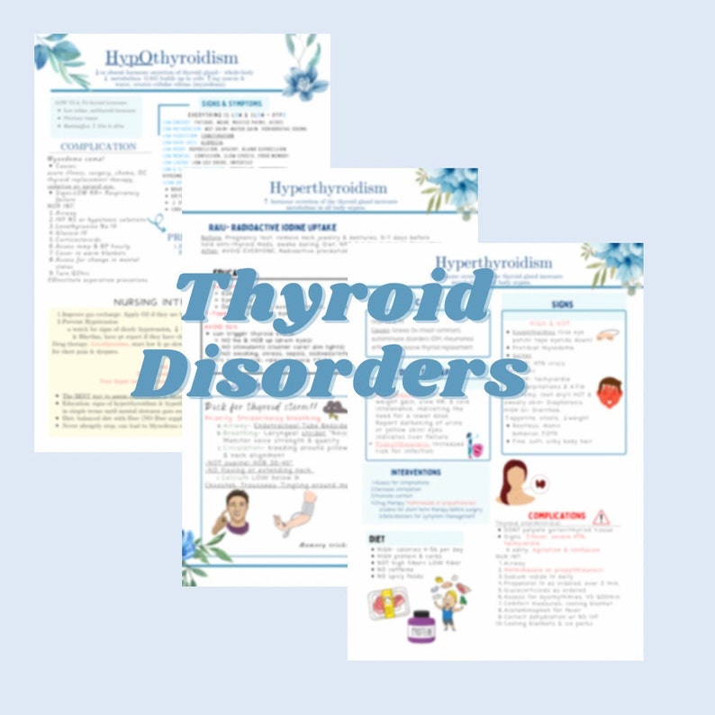 Hyperthyroidism and Hypothyroidisms Critical Care Nursing Notes PDF - Etsy