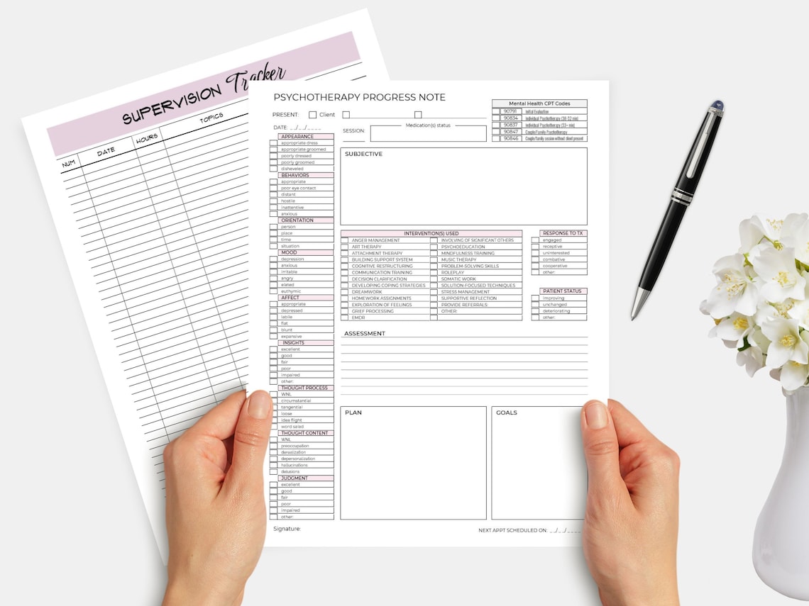 Soap Note, Psychotherapy Progress Note Template, Private Practice Forms ...