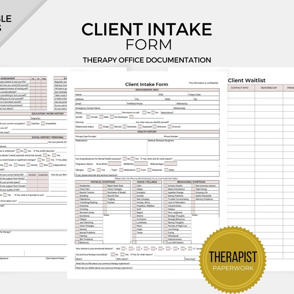 Client Intake Form - Etsy