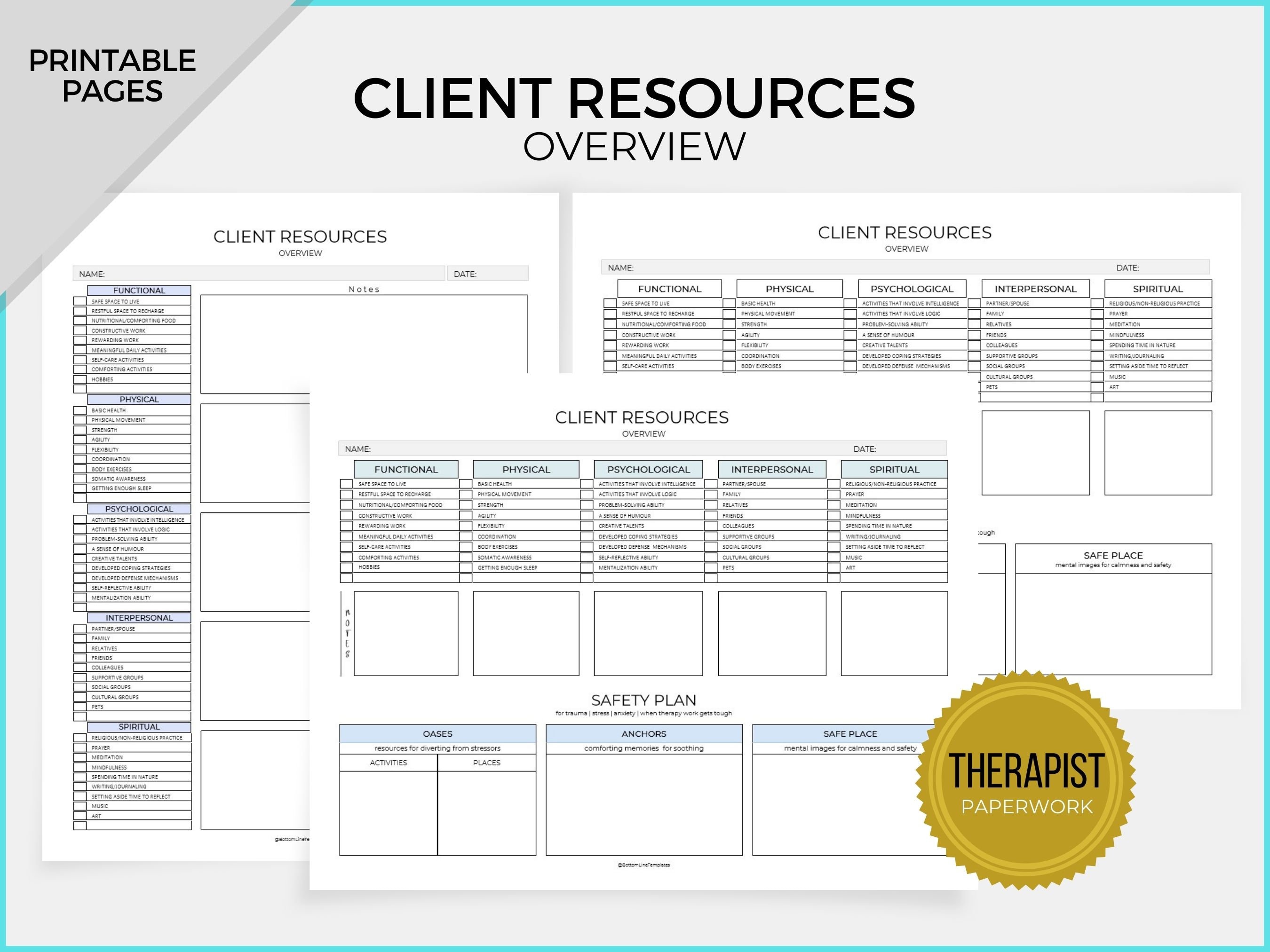 Client Resources Overview Printable Strength-based Approach - Etsy