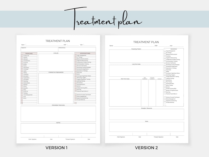 Psychotherapy Documentation Bundle, Client Intake Form, Interventions ...