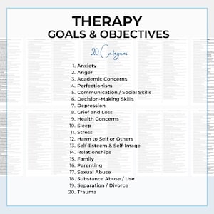 Therapy Goals & Objectives, Therapy Interventions, Setting Therapy ...