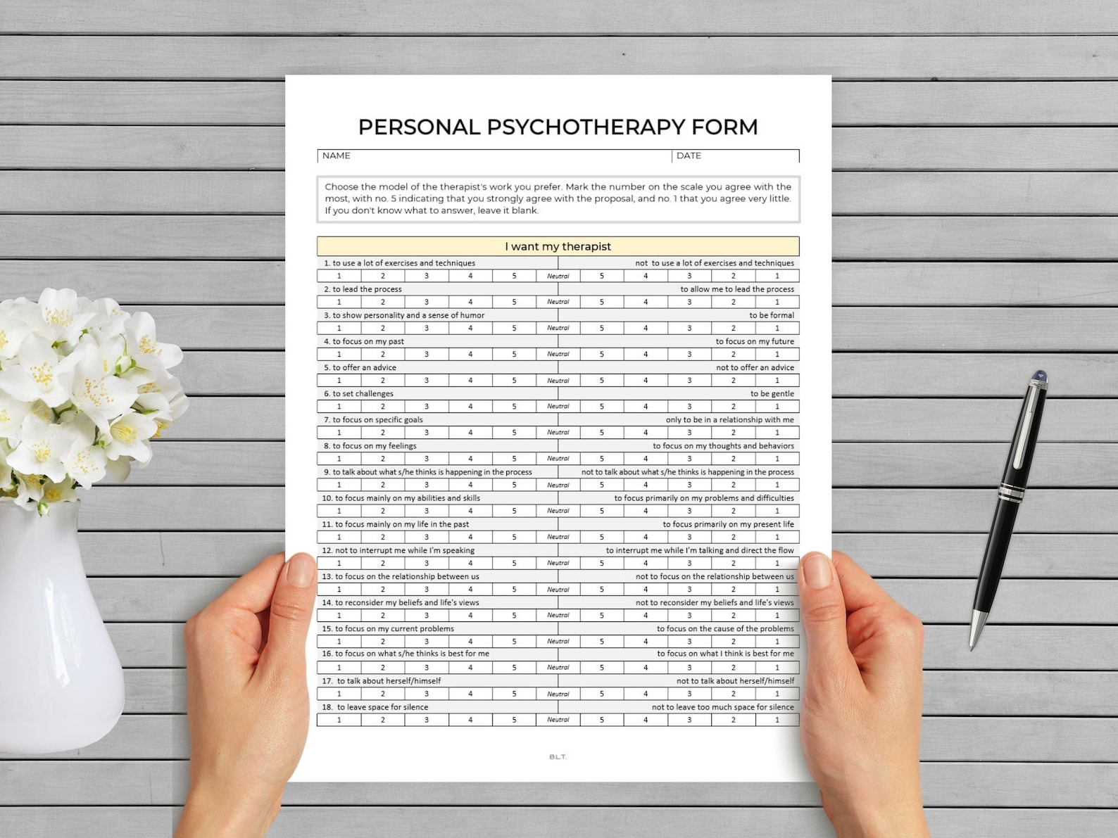 Personal Psychotherapy Form Private Practice Form Therapist - Etsy