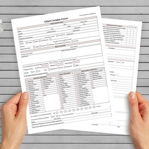 Client Intake Form Printable Therapy Office Documentation - Etsy