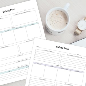 Safety Plan Template, Crisis Plan, Coping Skills, Suicide Prevention - Etsy