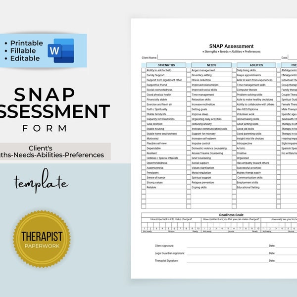 Assisted Living Assessment Form - Etsy UK