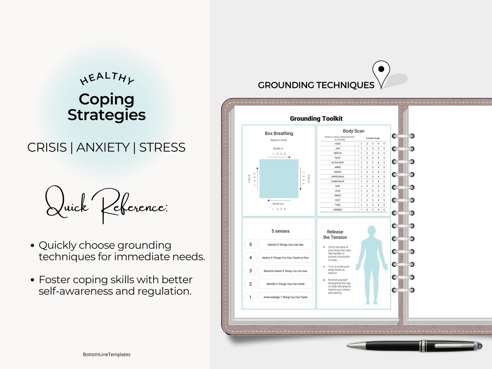 Grounding Toolkit, Crisis Coping Skills, Fast-acting Stress Relief ...
