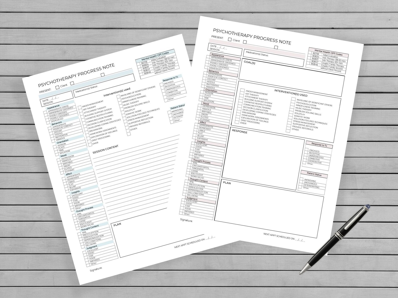 Psychotherapy Progress Note Template Case Note Private | Etsy