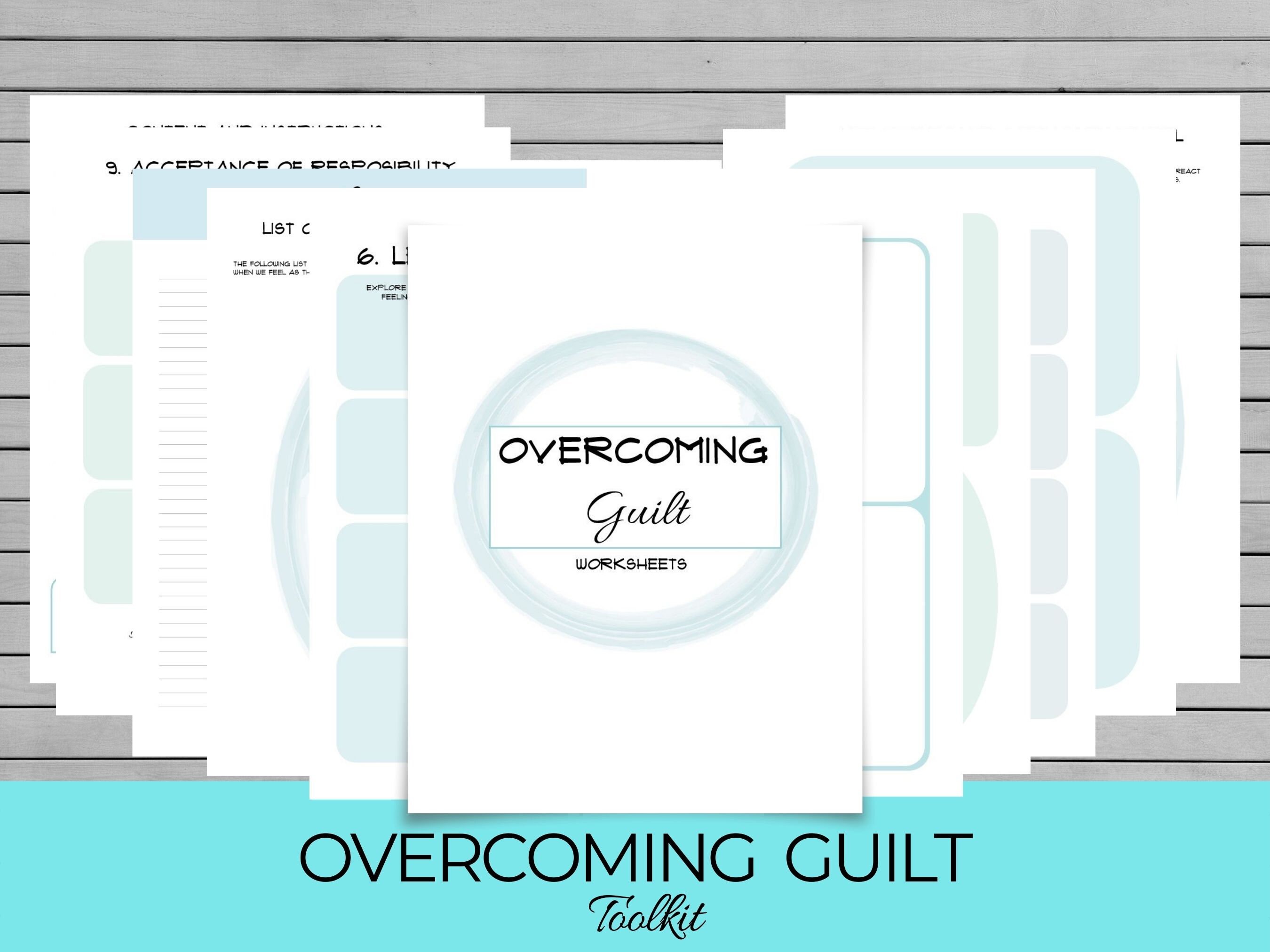 Therapy Worksheets Overcoming Guilt Self-help Mental - Etsy