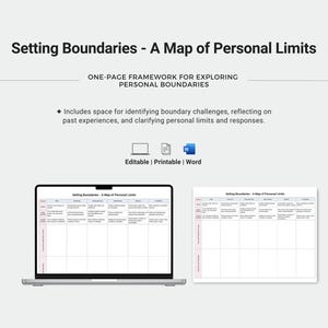 Setting Boundaries Worksheet – A Map of Personal Limits - Etsy
