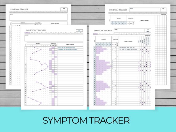 Symptom Tracker Printable Therapy Planner Mental Health | Etsy