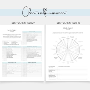 Self-care Checkup Template Editable, Self-care Check-in Printable ...