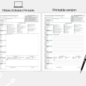 Psychotherapy Progress Note Template Narrative Note Therapy - Etsy