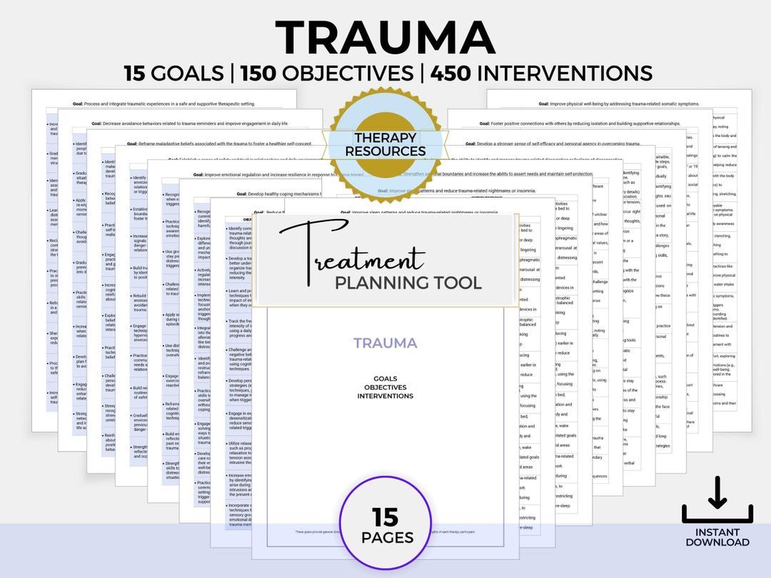 Trauma Goals, Objectives and Interventions, Treatment Planning, Setting ...