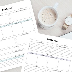 Safety Plan Template, Crisis Plan, Coping Skills, Suicide Prevention - Etsy