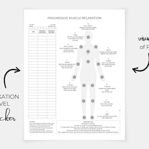Progressive Muscle Relaxation Template, CBT Techniques Printable ...