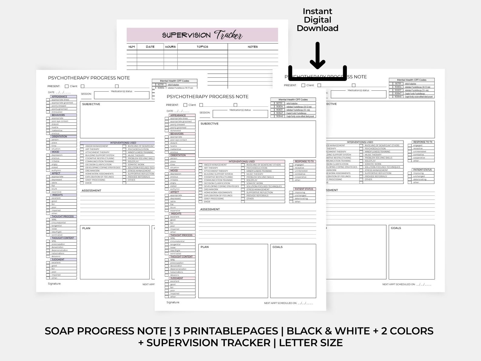 Soap Note, Psychotherapy Progress Note Template, Private Practice Forms ...
