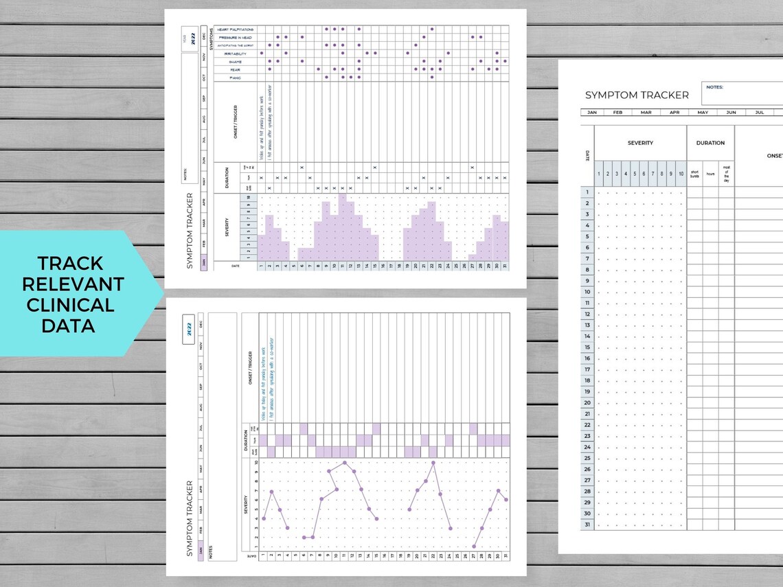Symptom Tracker Printable Therapy Planner Mental Health - Etsy Canada