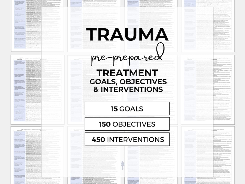 Trauma Goals, Objectives and Interventions, Treatment Planning, Setting ...