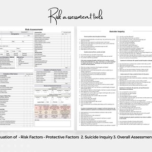 Risk Assessment Template Fillable, Suicide Assessment Form, Suicide ...