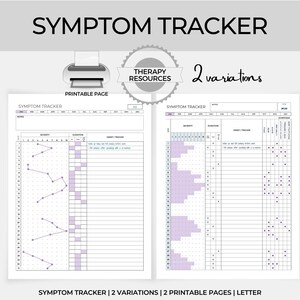 Symptom Tracker Printable Therapy Planner Mental Health - Etsy