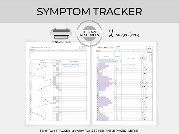 Chronic Pain Symptom Tracker Chronic Illness Journal Medication Log ...