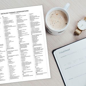 Therapy Interventions List, Clinical Terms Cheat Sheet, Reference for ...