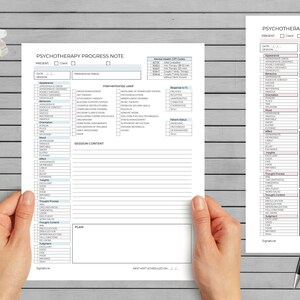 Psychotherapy Progress Note Template Case Note Printable - Etsy