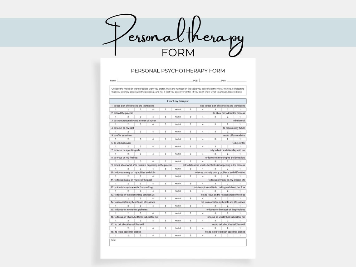 Psychotherapy Documentation Bundle, Client Intake Form, Interventions ...