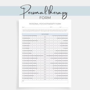 Psychotherapy Documentation Bundle, Client Intake Form, Interventions ...