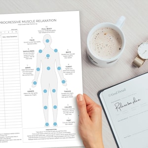 Progressive Muscle Relaxation Template, Anxiety Management, PMR ...