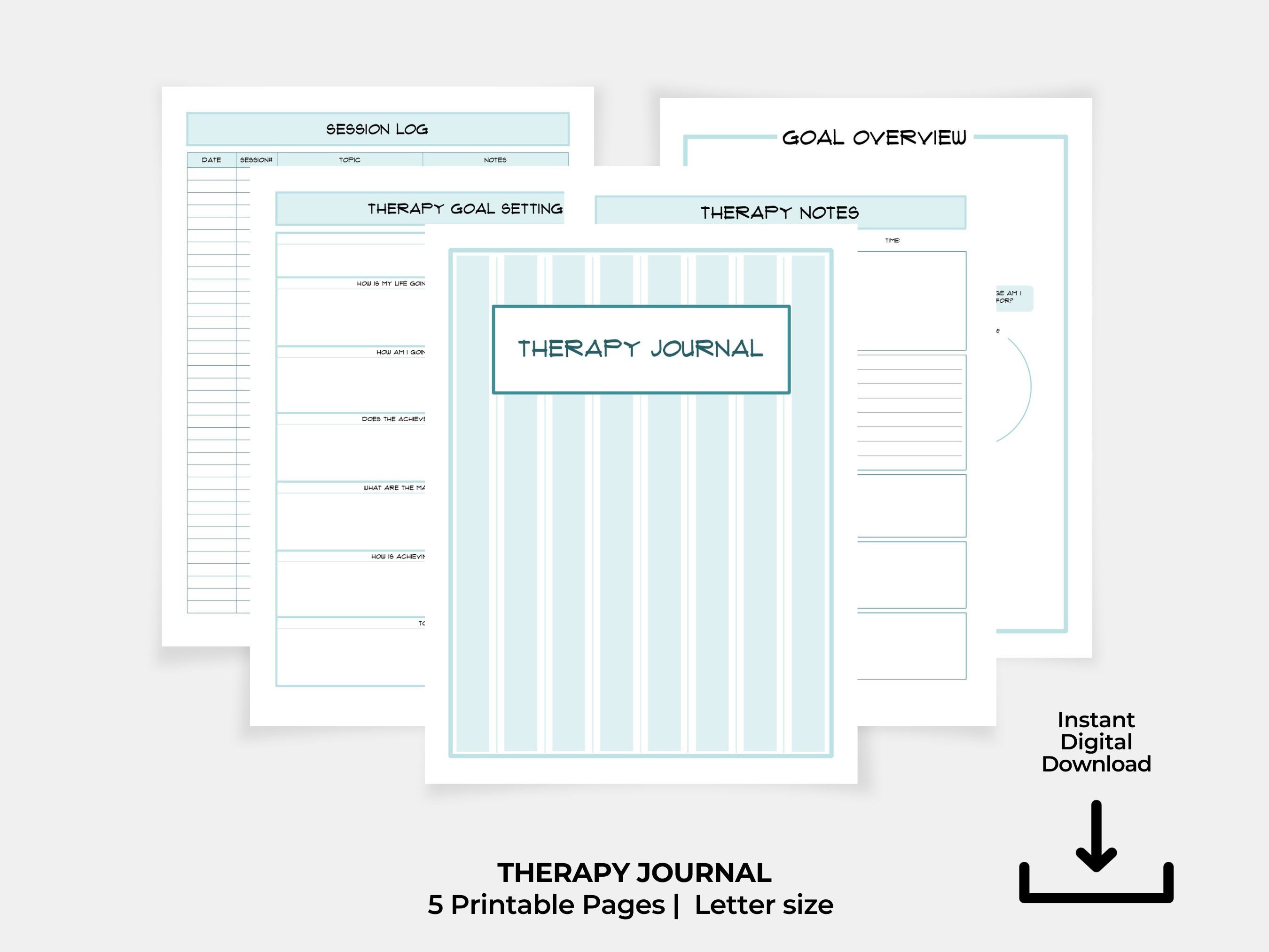 Therapy Journal Session Notes Self Development - Etsy