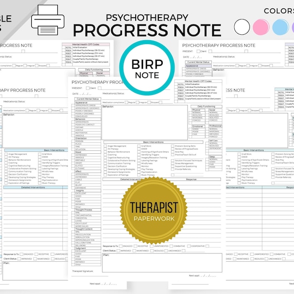 Birp Progress Notes - Etsy