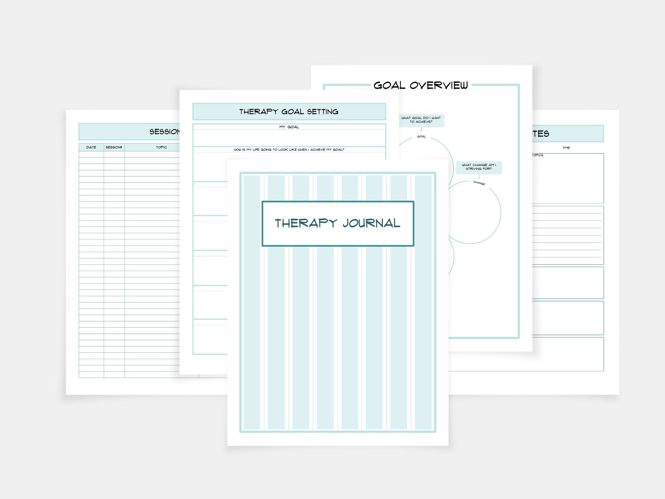 Therapy Journal Session Notes Self Development - Etsy