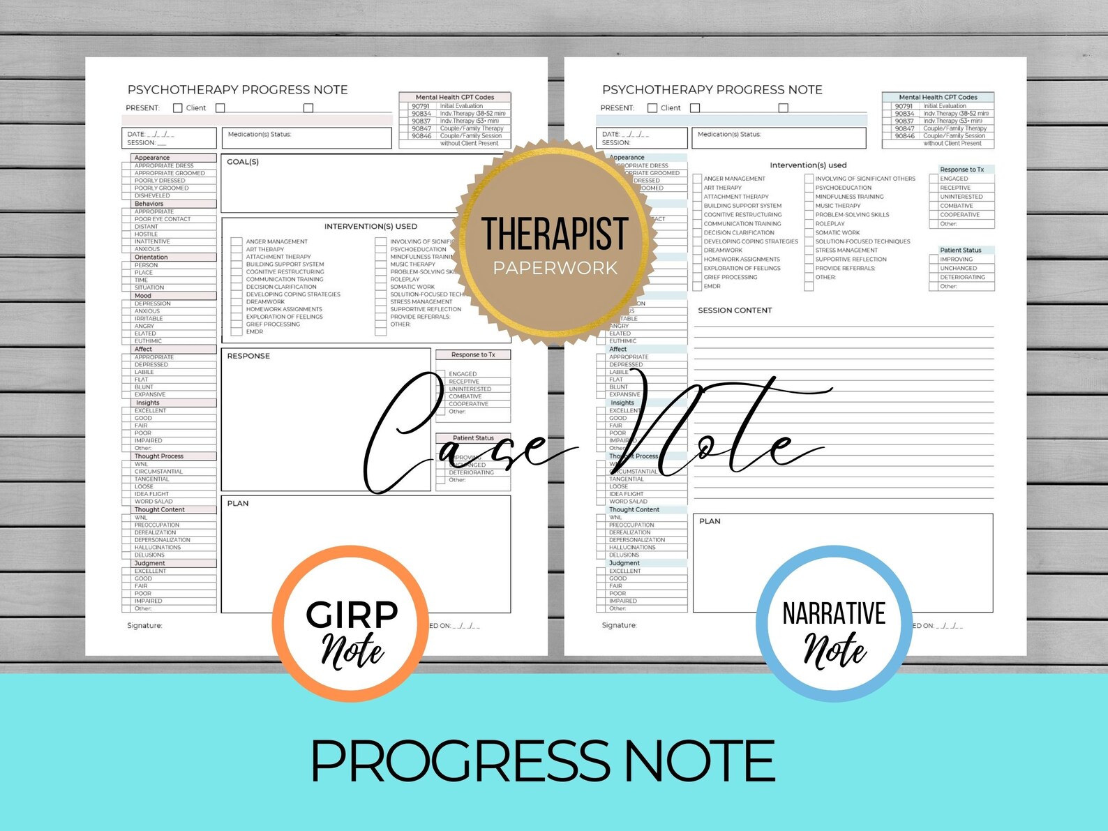 Psychotherapy Progress Note Template Case Note Private | Etsy