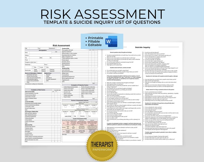 Crisis Safety Plan Worksheets, Crisis Intervention Assessment ...