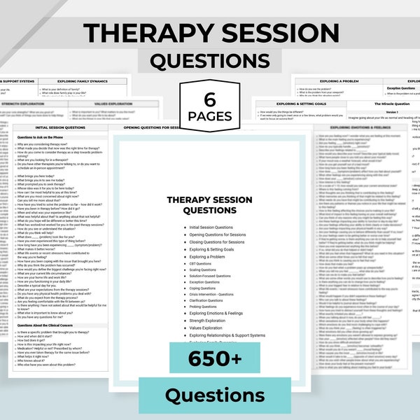 Therapy Worksheets - Etsy