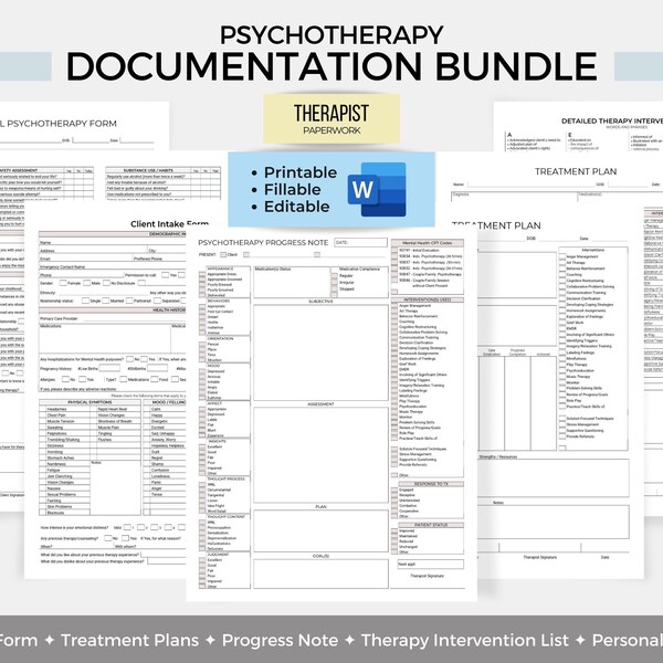 Client Treatment Plan - Etsy