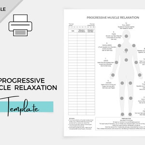 Progressive Muscle Relaxation Template CBT Techniques - Etsy