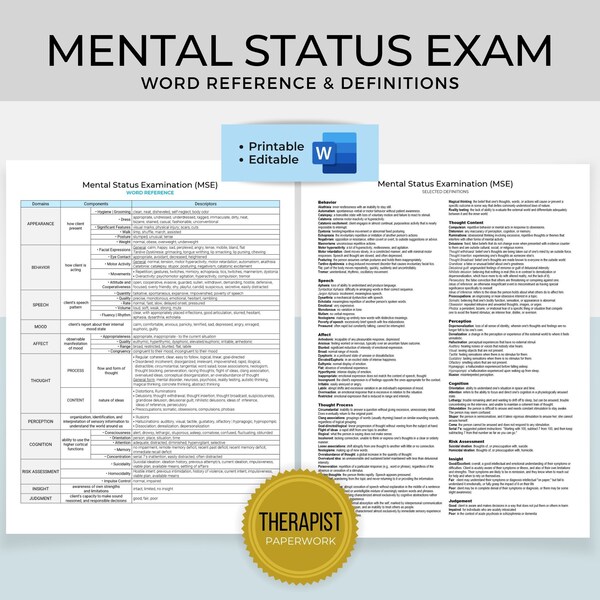 Therapist Cheat Sheet - Etsy