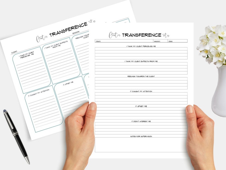 Transference Note Printable, Therapist Process Note, Session Notes ...