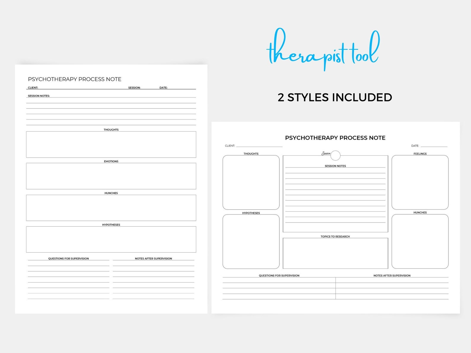 Psychotherapy Process Note Counseling Note Therapy Tool - Etsy