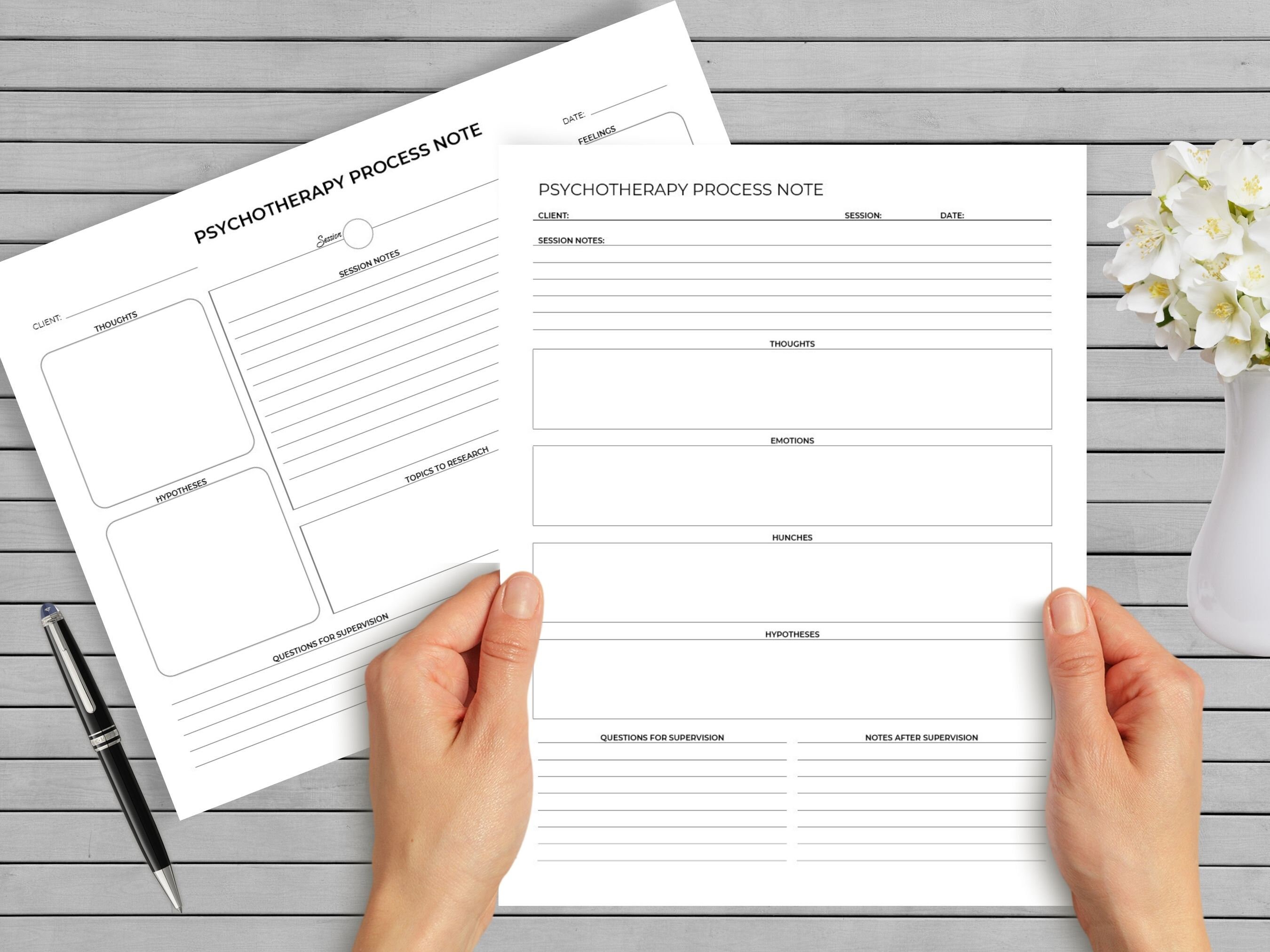 Psychotherapy Process Note, Counseling Note, Therapy Tool, Therapist ...